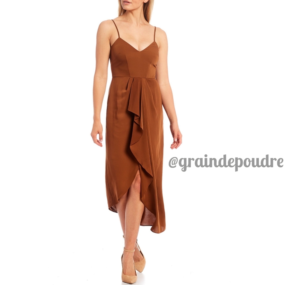 Rare! Gianni Bini Monique Ruffle "Clay" Spaghetti Str… - Gem